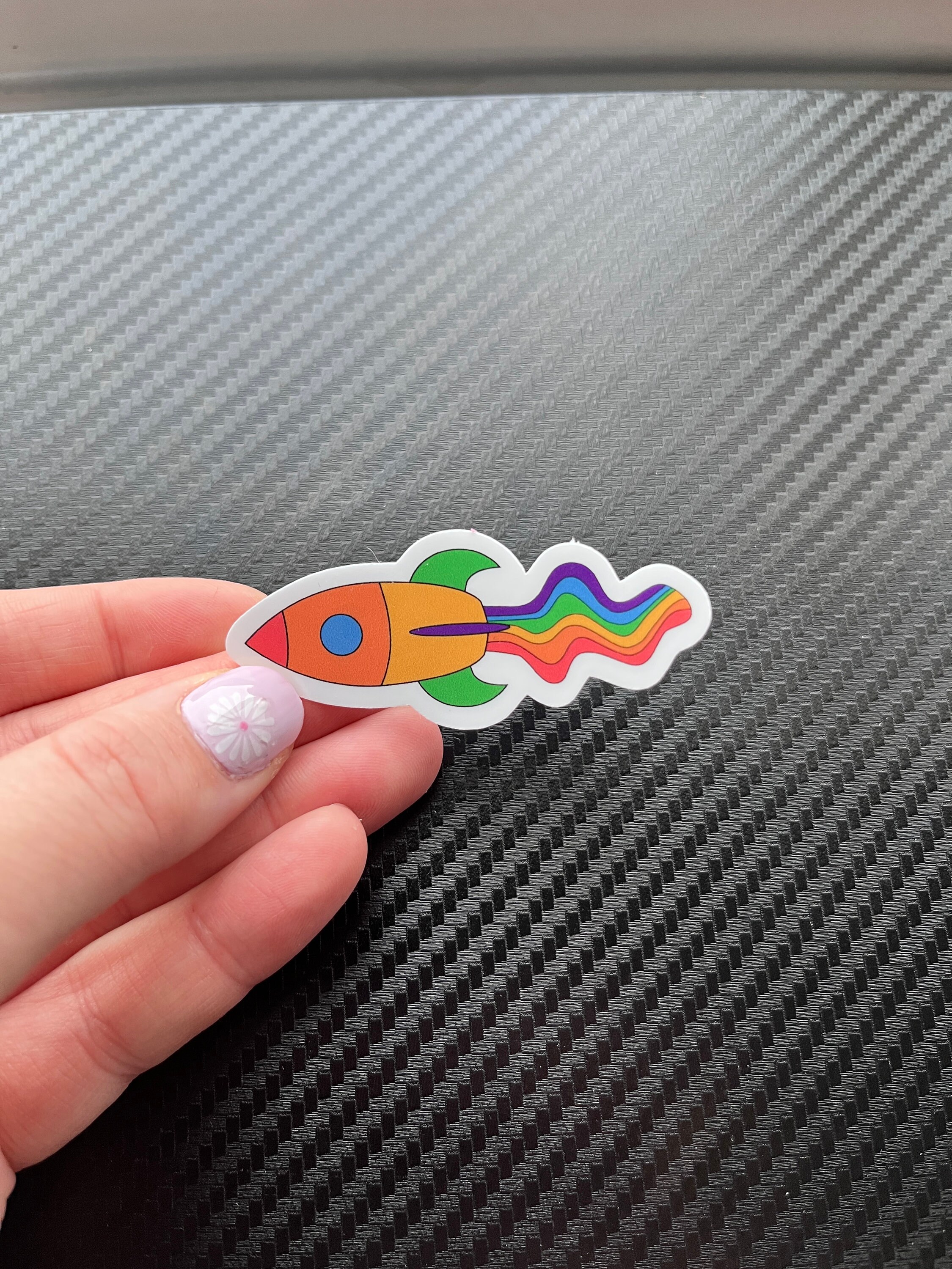 Rainbow Rocketship Sticker LGBTQ Stickers Gay Pride - Etsy