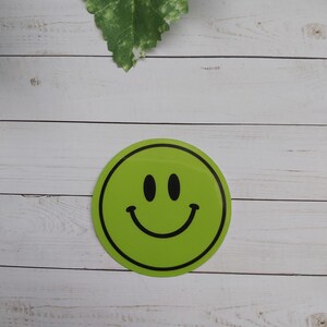 Retro Smiley Face Sticker, Happy Face Sticker, Retro Label, 70s Sticker ...