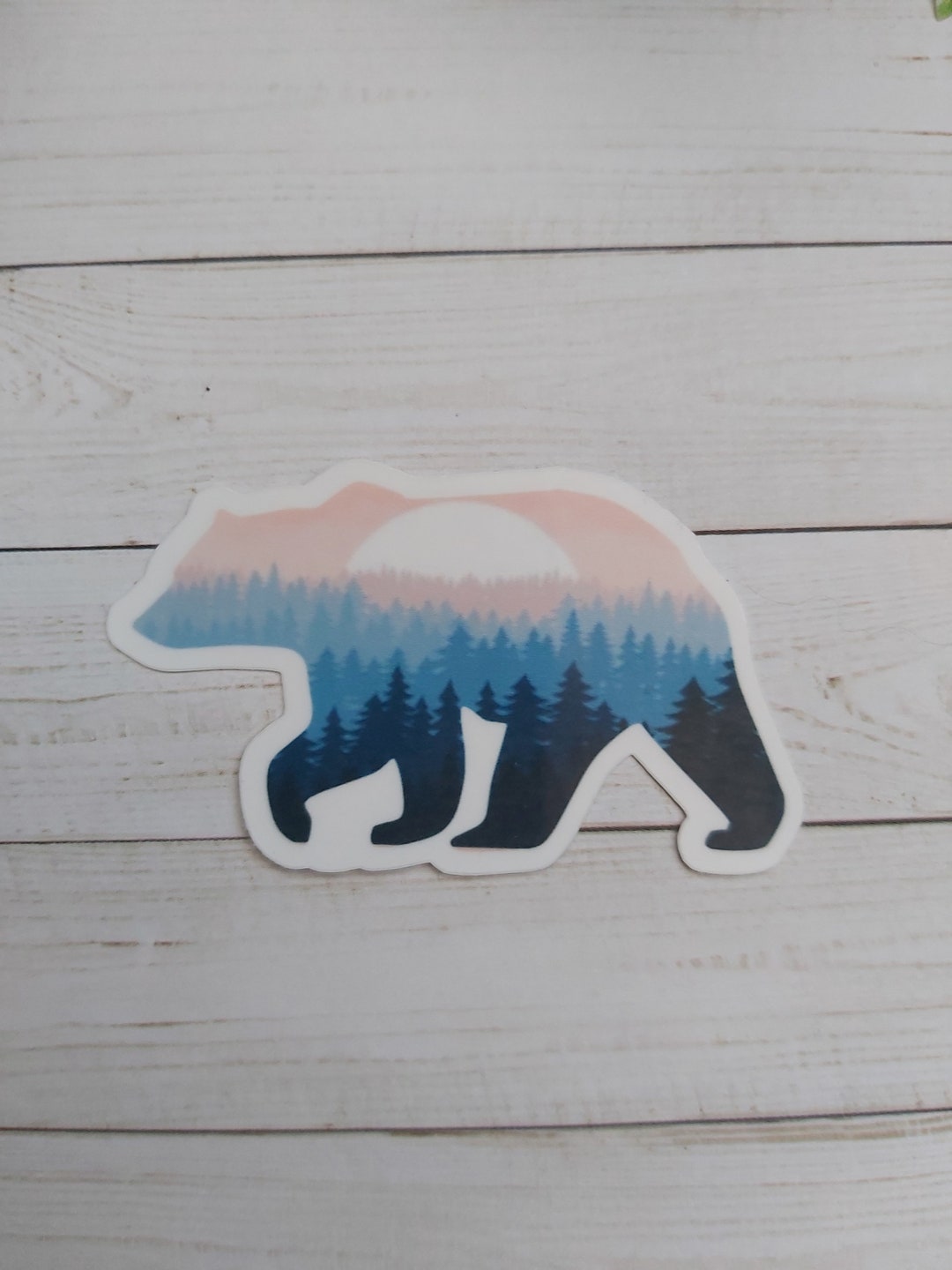 Bear Forest Sticker Bear Sticker Forest Sticker Treeline Sticker Polar ...