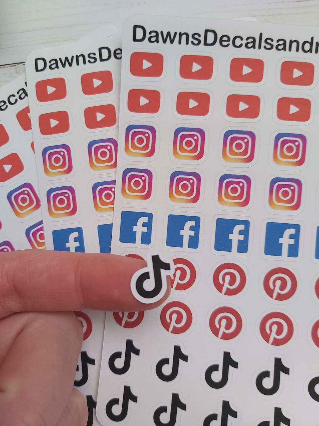 Social Media Icon Sticker Sheet Ideal for Planner and Bullet Journal - Etsy