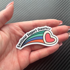 Emotional Support Coworker Sticker | Laptop Sticker | Vinyl Sticker ...