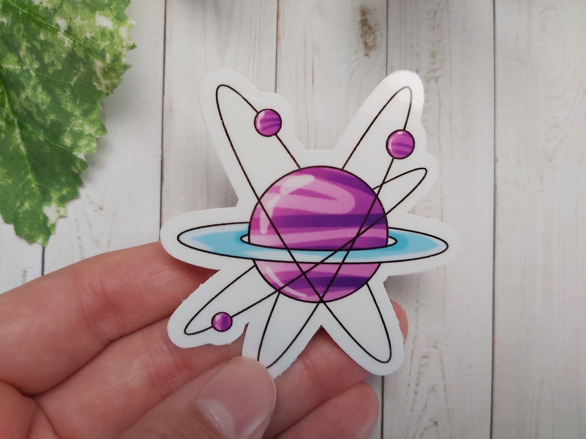 Planet Sticker Moon Sticker Space Sticker Unique - Etsy