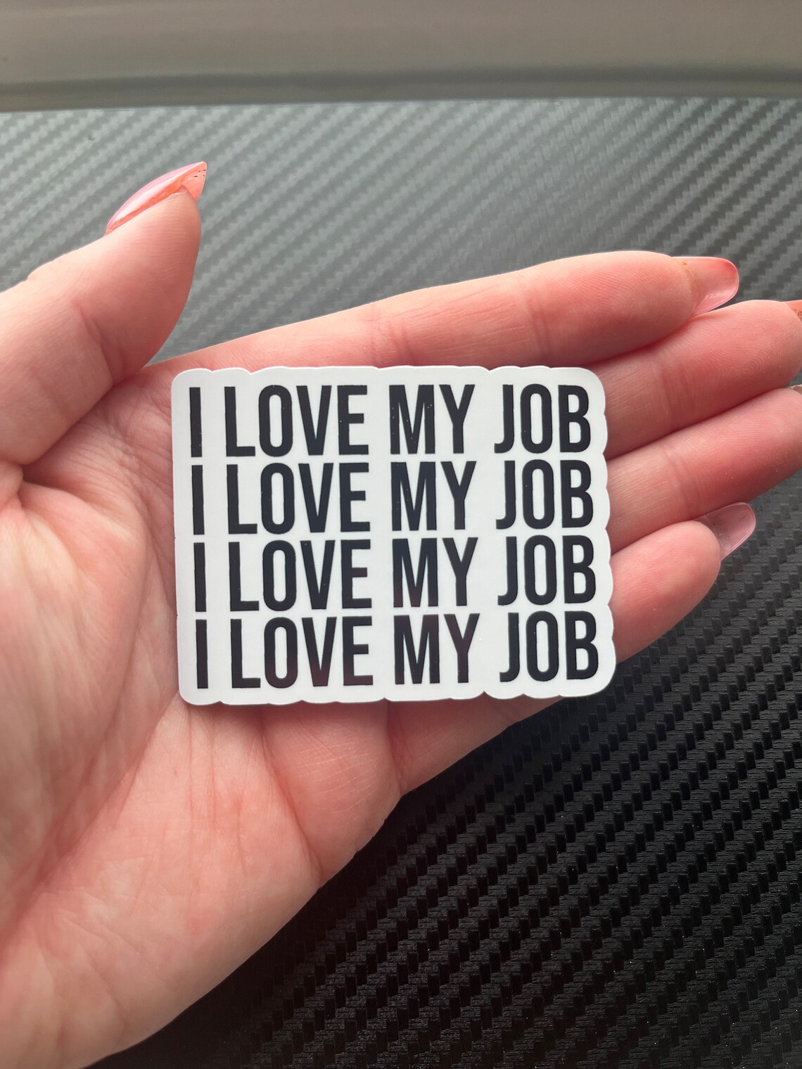 I Love My Job Sticker | Laptop Sticker | Vinyl Sticker | Office Gifts ...