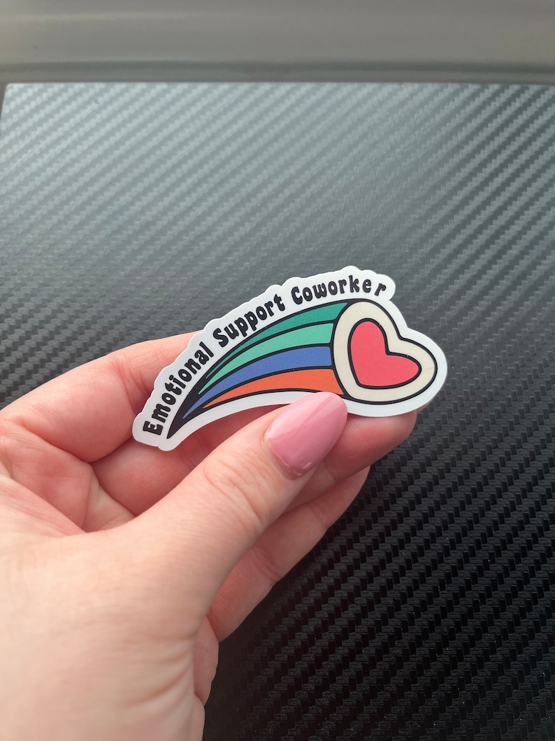 Emotional Support Coworker Sticker Laptop Sticker Vinyl - Etsy
