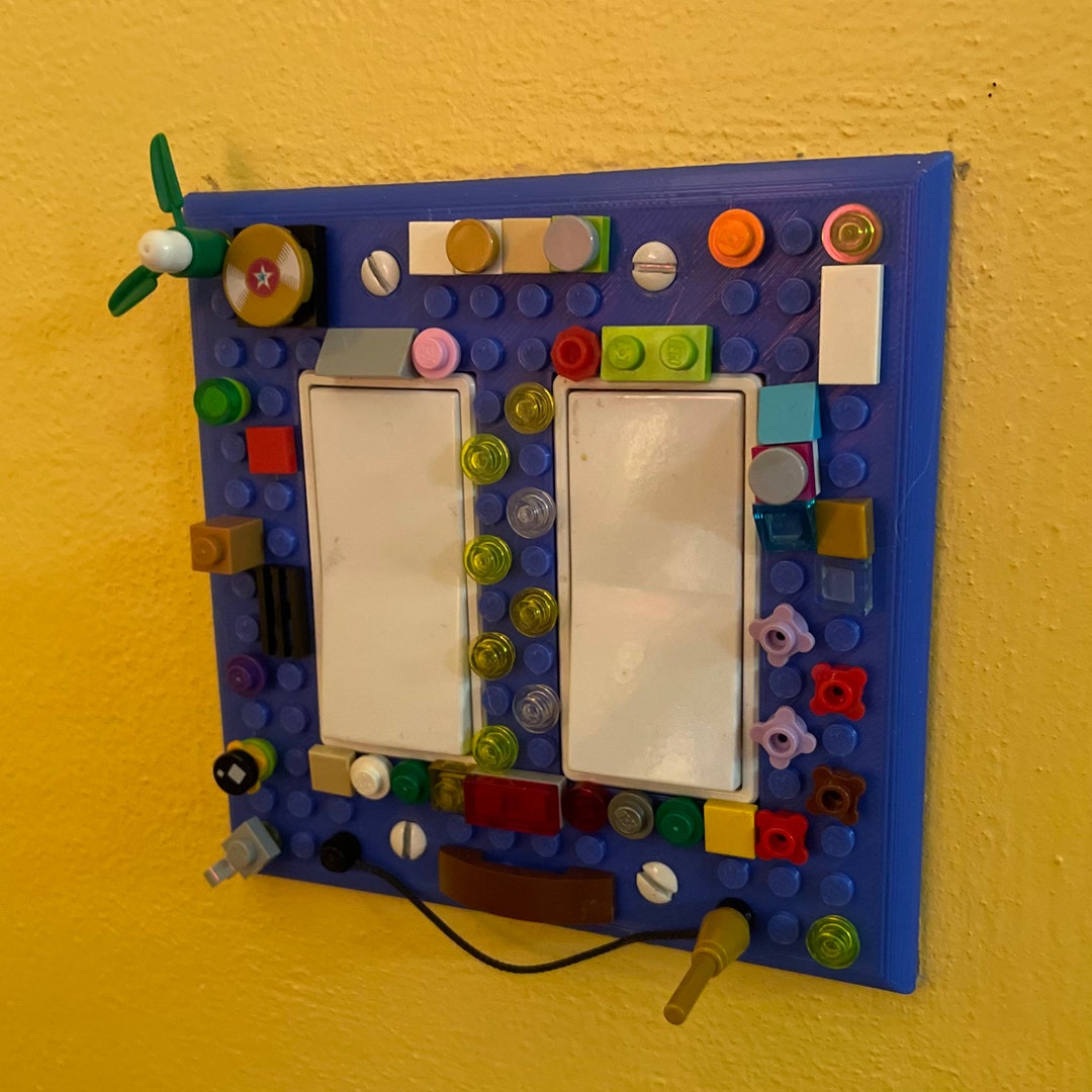 3D Printed Cover Plate for Light Switch compatible With LEGO Building ...