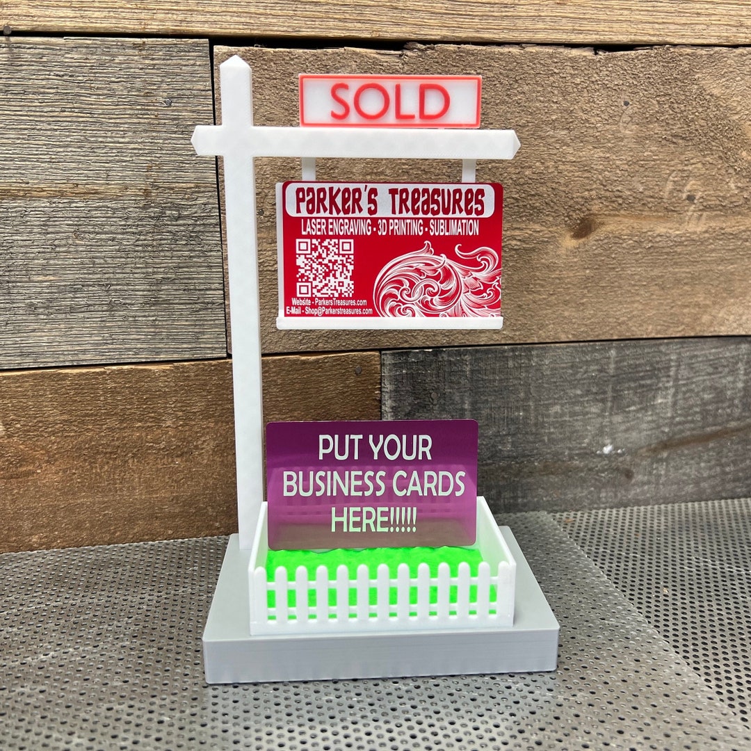 Real Estate Business Card Display 8.5 Tall Gift for Real Estate Agent ...