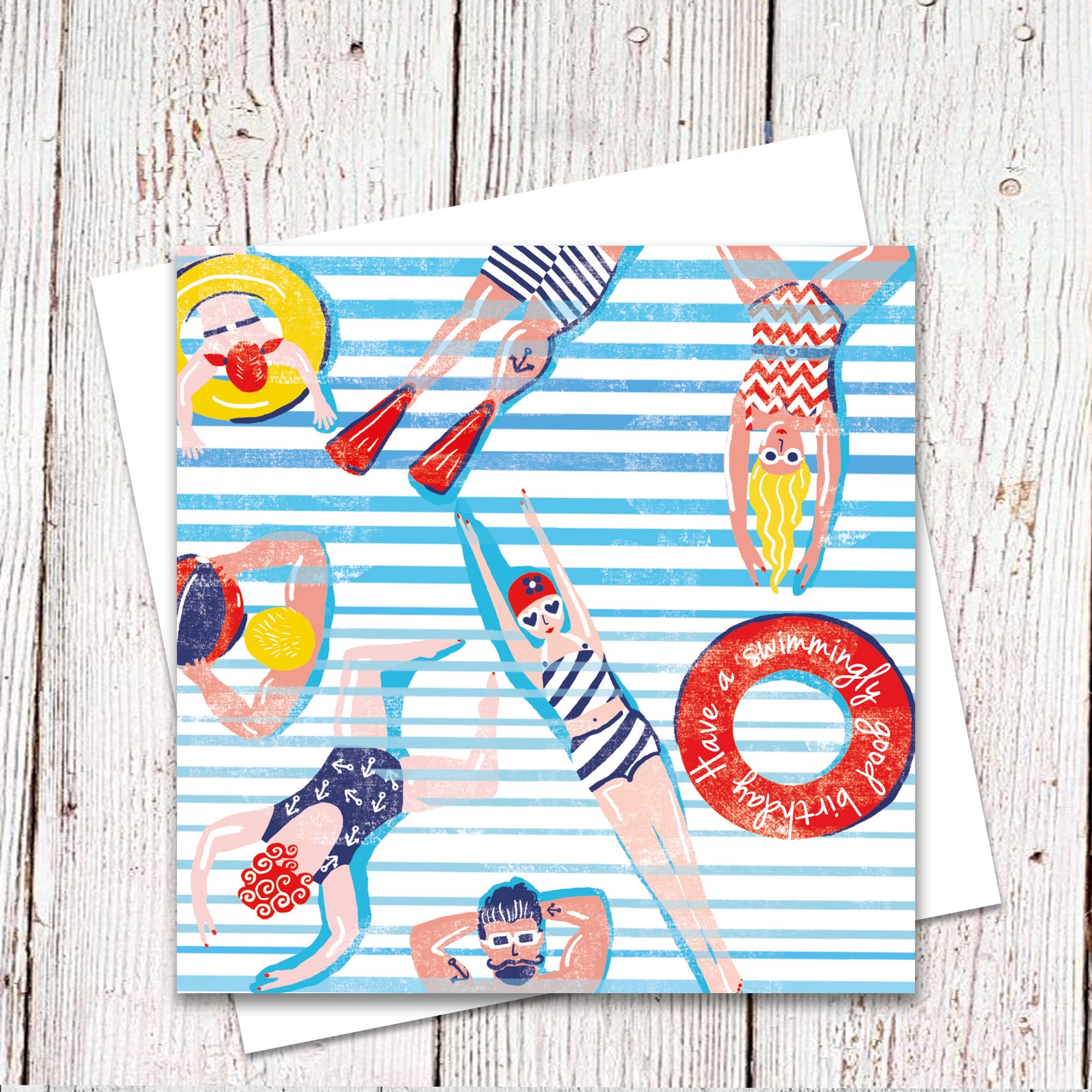 Have a Swimmingly Good Birthday Birthday Card Swimming - Etsy