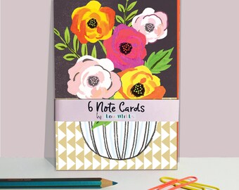 Peony Note Cards | Etsy