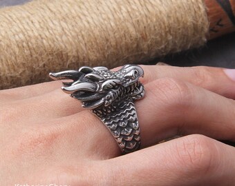 Dragon Skull Ring - Etsy