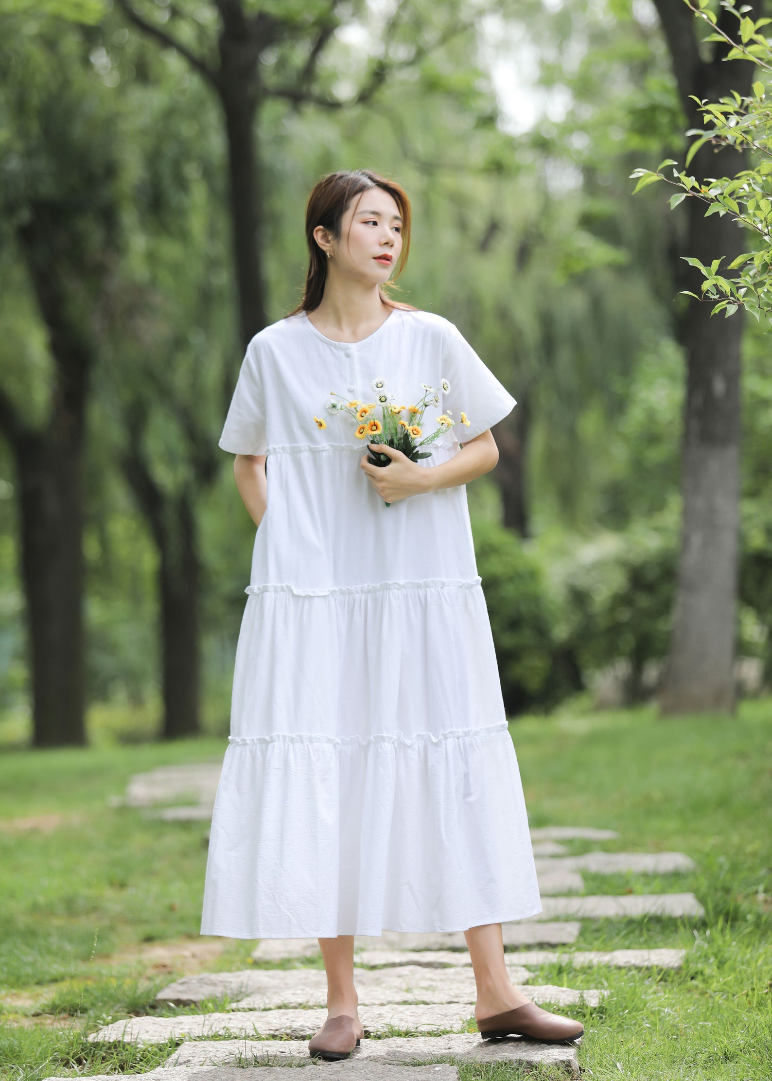 Loose Fitting Summer Linen Dress Spring Cotton Maxi Dress Plus - Etsy
