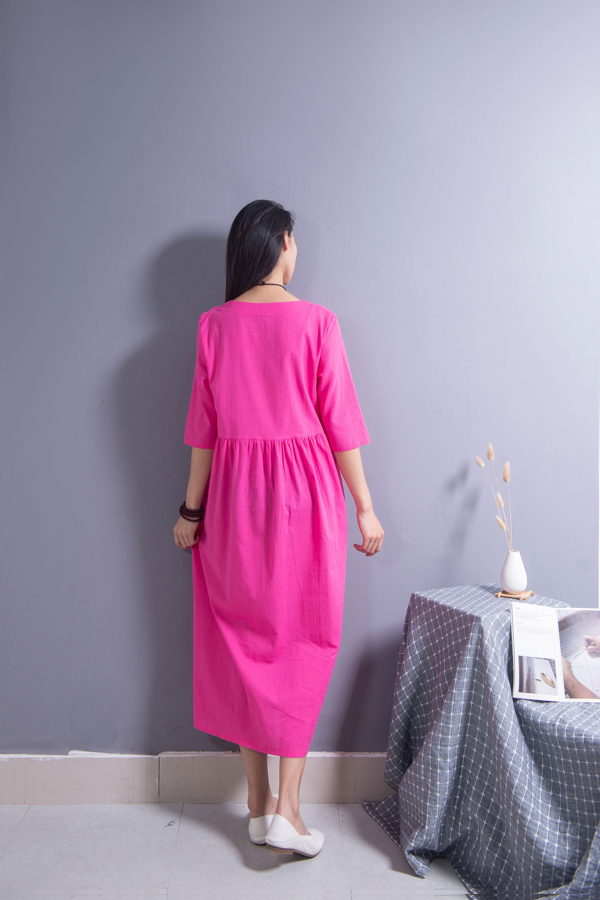 Loose Fitting Linen Dress Cotton Linen Maxi Dress Oversized | Etsy