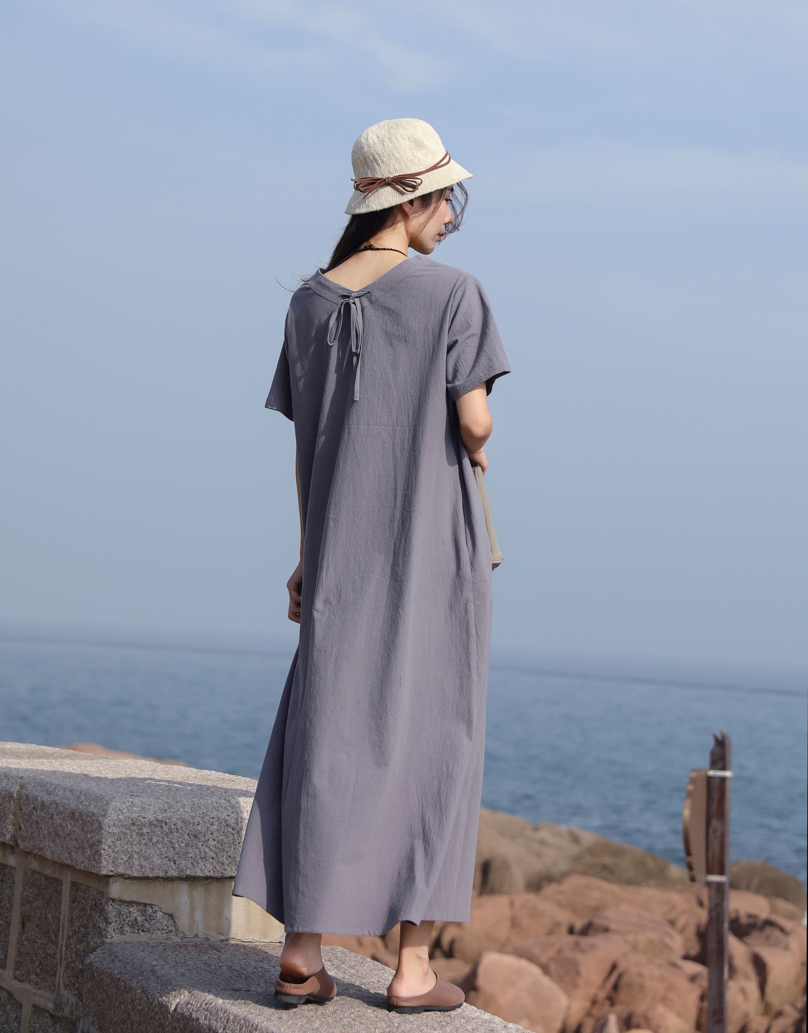 Summer Linen Robes Loose Linen Dress Cotton Linen Maxi Dress - Etsy