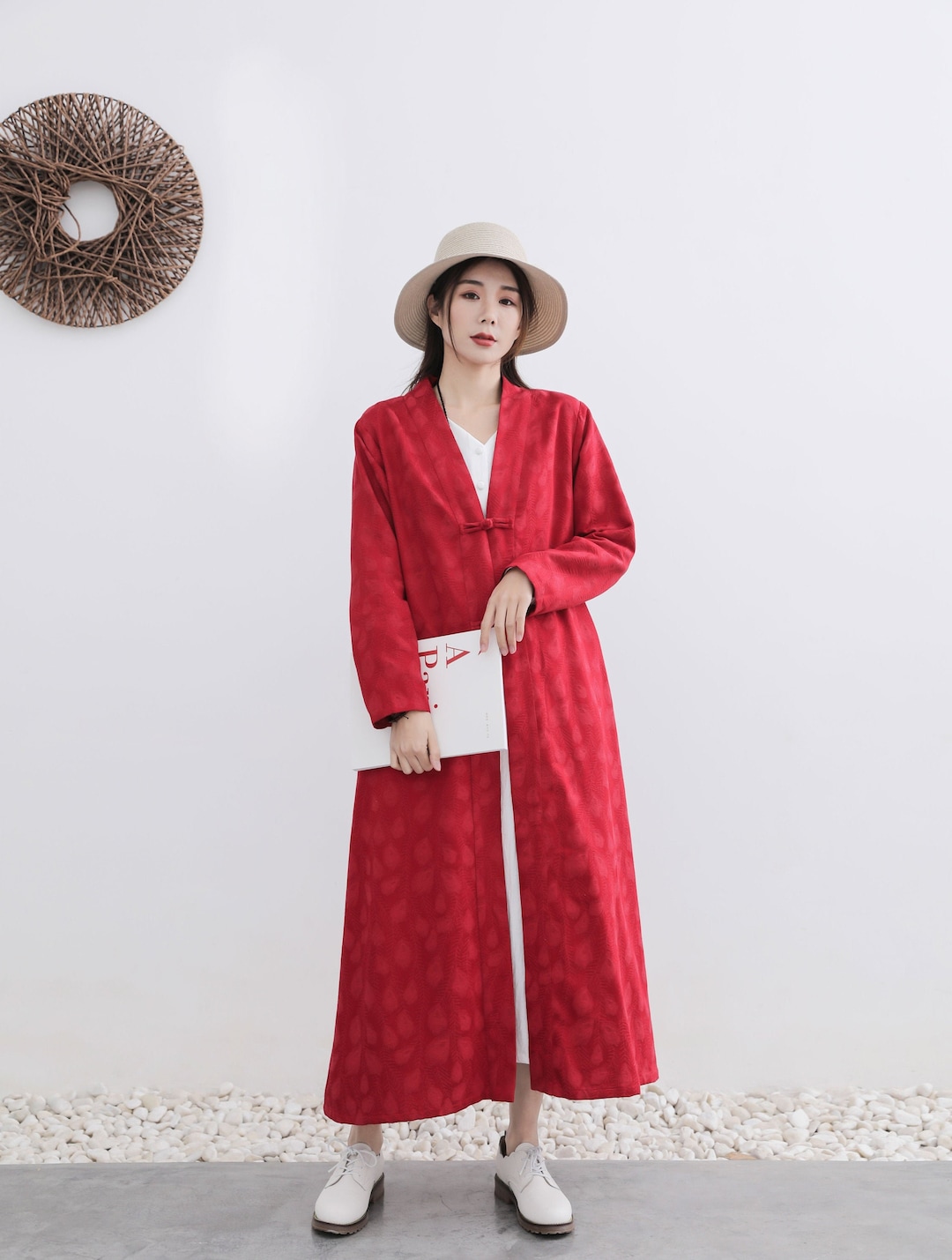 New Arrival Jacquard Winter Linen Cardigan Cotton Linen Windbreaker ...