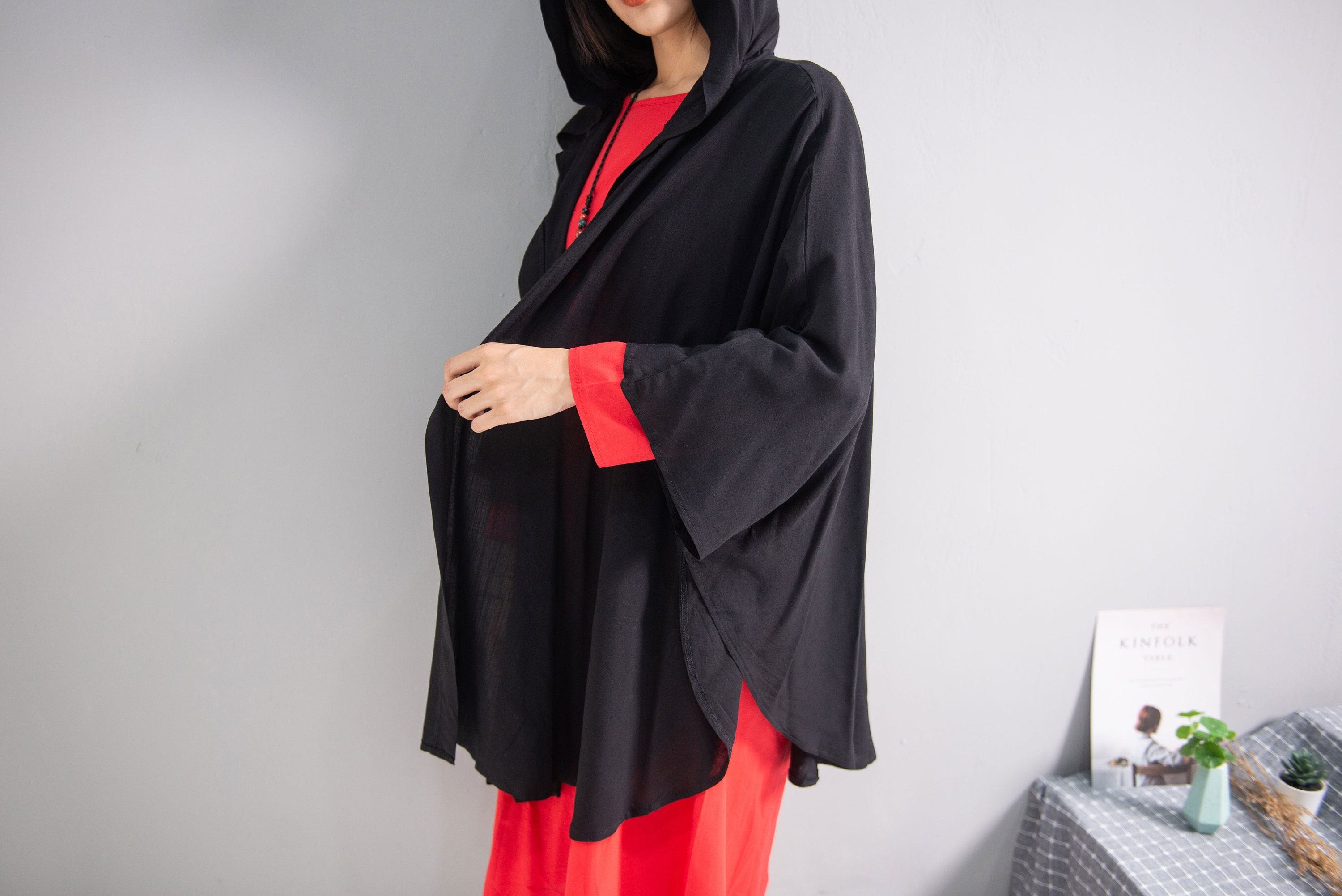 Loose Cotton Linen Hooded Cloak Batwing Sleeves Linen Coat - Etsy