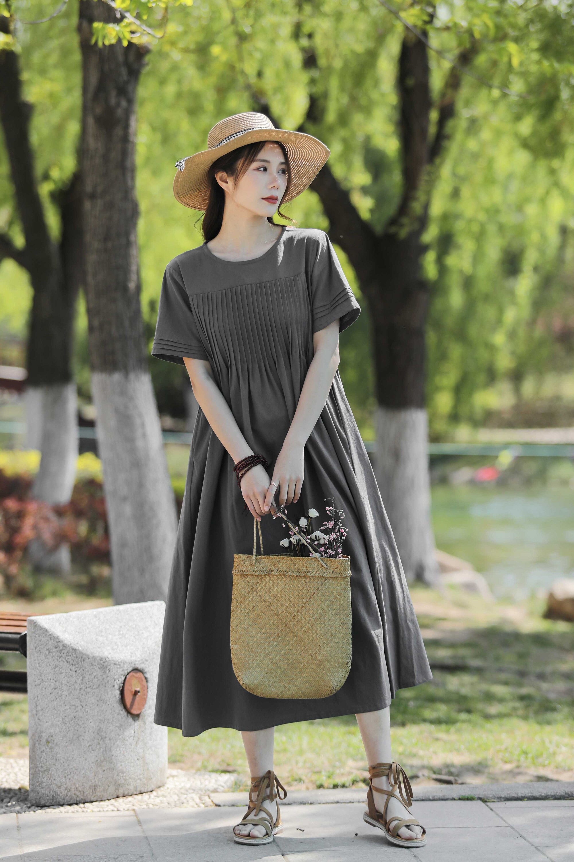 New Arrival Cosy Linen Summer Dress Soft Cotton Linen Maxi - Etsy Australia