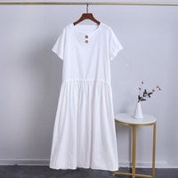 Batwing Sleeves Linen Dress Cotton Linen Maxi Dress Oversized Dress ...
