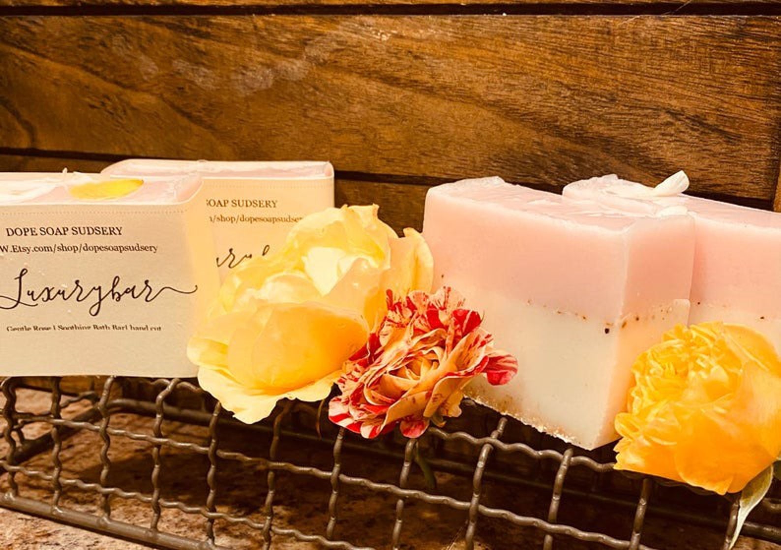 Rose Soap Handmade Soaps Scented Bath Bar Rose Oatmeal Body Etsy