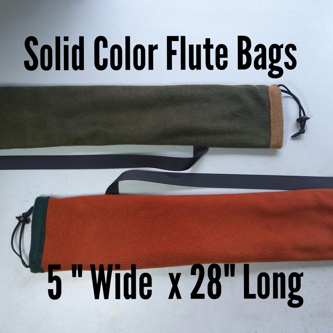 Native American Style Flute Bag: Double Thick Fleece, Shoulder Strap - Etsy