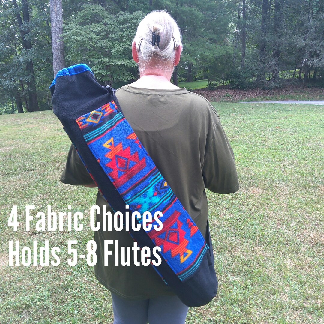 Multi Flute Bag, Holds 5-8 Flutes, Native American Style Flute Bag W ...