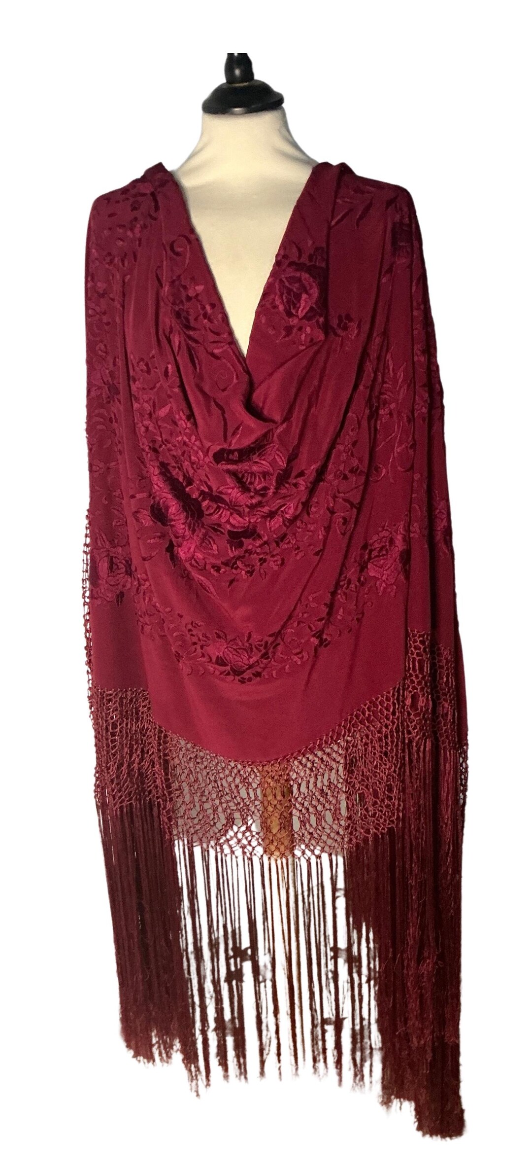 Original Vintage Spanish Mantón From Seville - Etsy