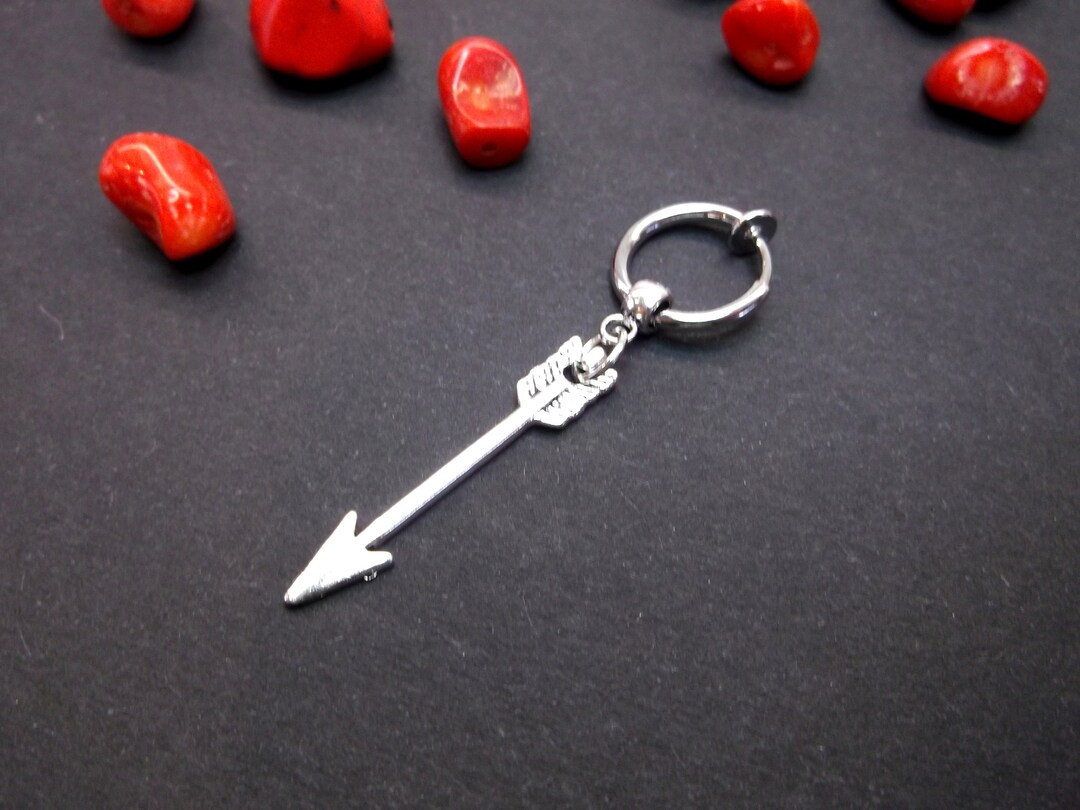 One Silver Clip On, Arrow Head Clip On, Arrow Dangle, One Men Dangle ...