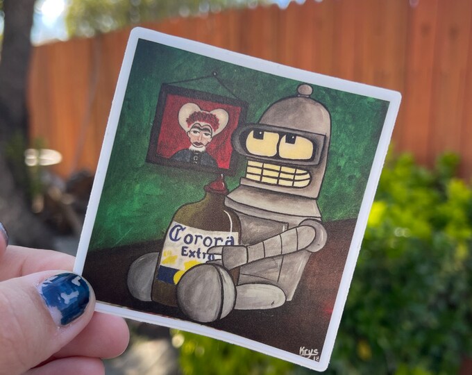 Futurama Baby Bender Sticker Adorable Floating Bender's Son Sticker ...