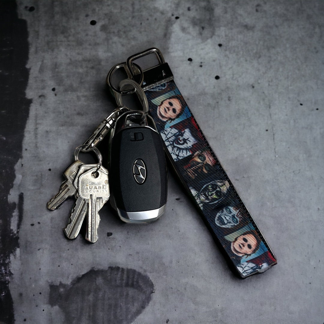 Horror Inspired Keychain, Key Fob Keychains, Unique, Original Painting ...