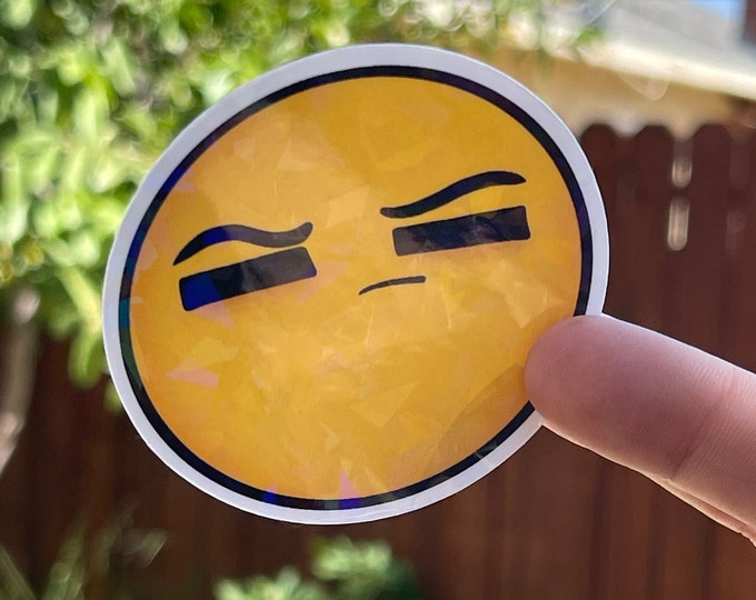 Uh Huh. Yep. Suuuure Funny Emoji Emote Face Sticker Gifts Under 10 ...