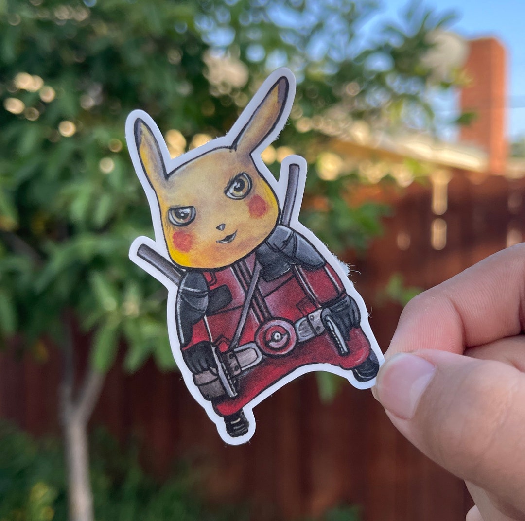 Picapool Pokemon Deadpool Inspired Sticker, for Tumblers, Cups, Laptops ...