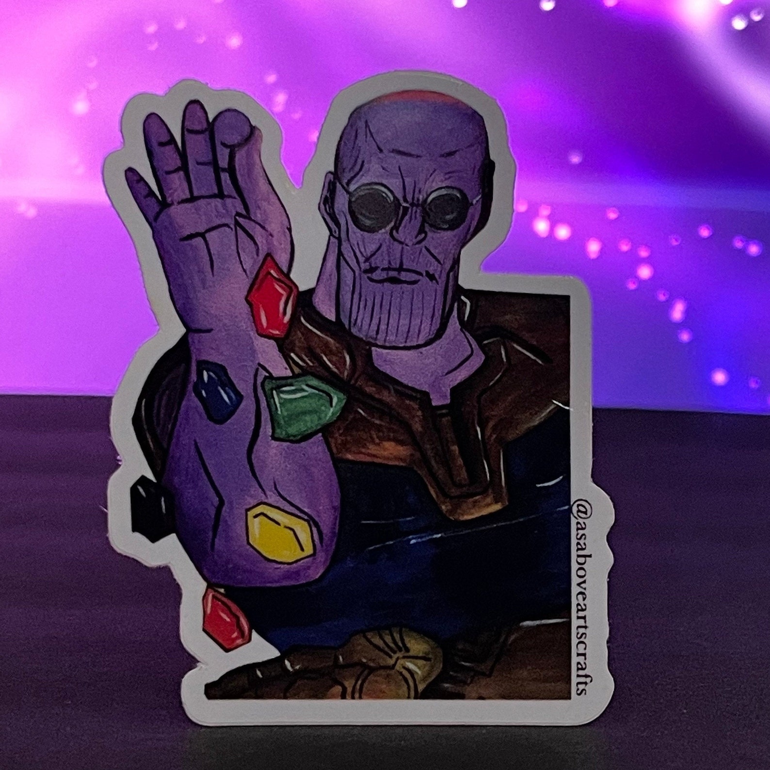 Thanos Avenger inspired Disney Sticker / Thanos / Gamora | Etsy