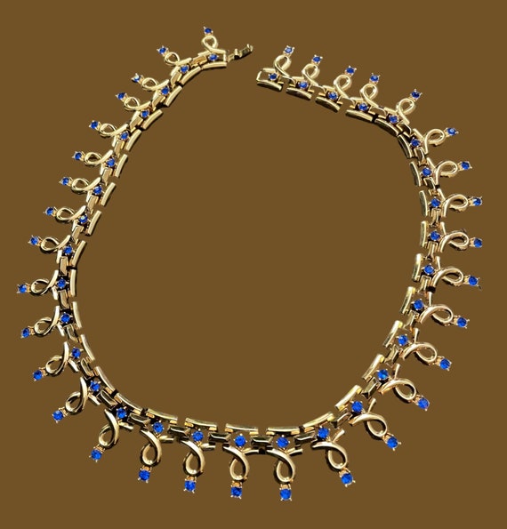 Trifari Alfred Philippe Gold Pave loops chocker Neckl… - Gem