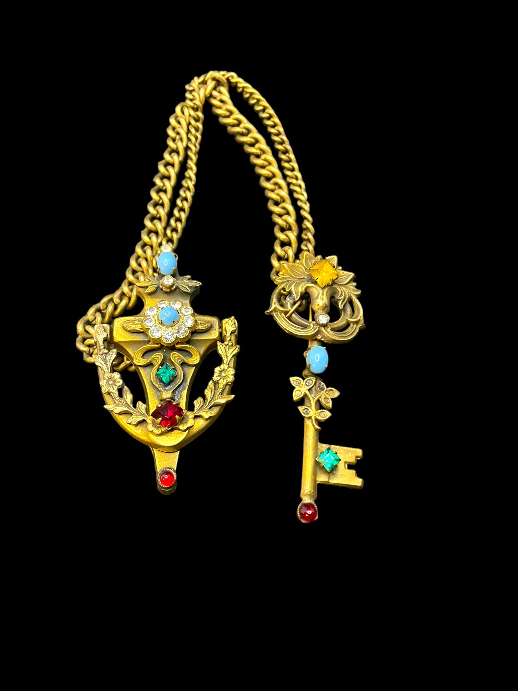 Rare Vintage Coro Door Knocker and Key Chatelaine - Etsy