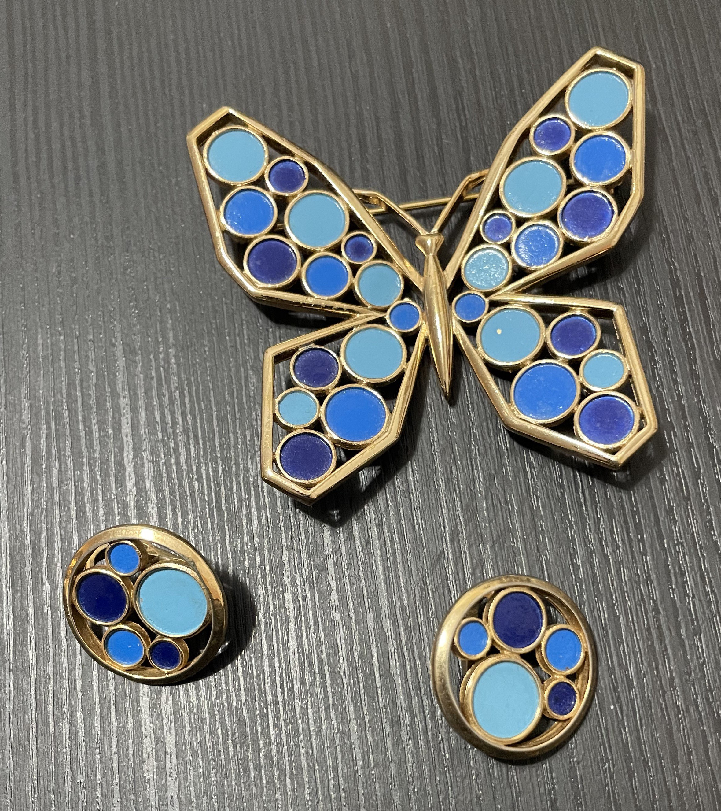 Vintage 1960s Trifari Alfred Philippe Confetti Butterfly Brooch Pin and ...