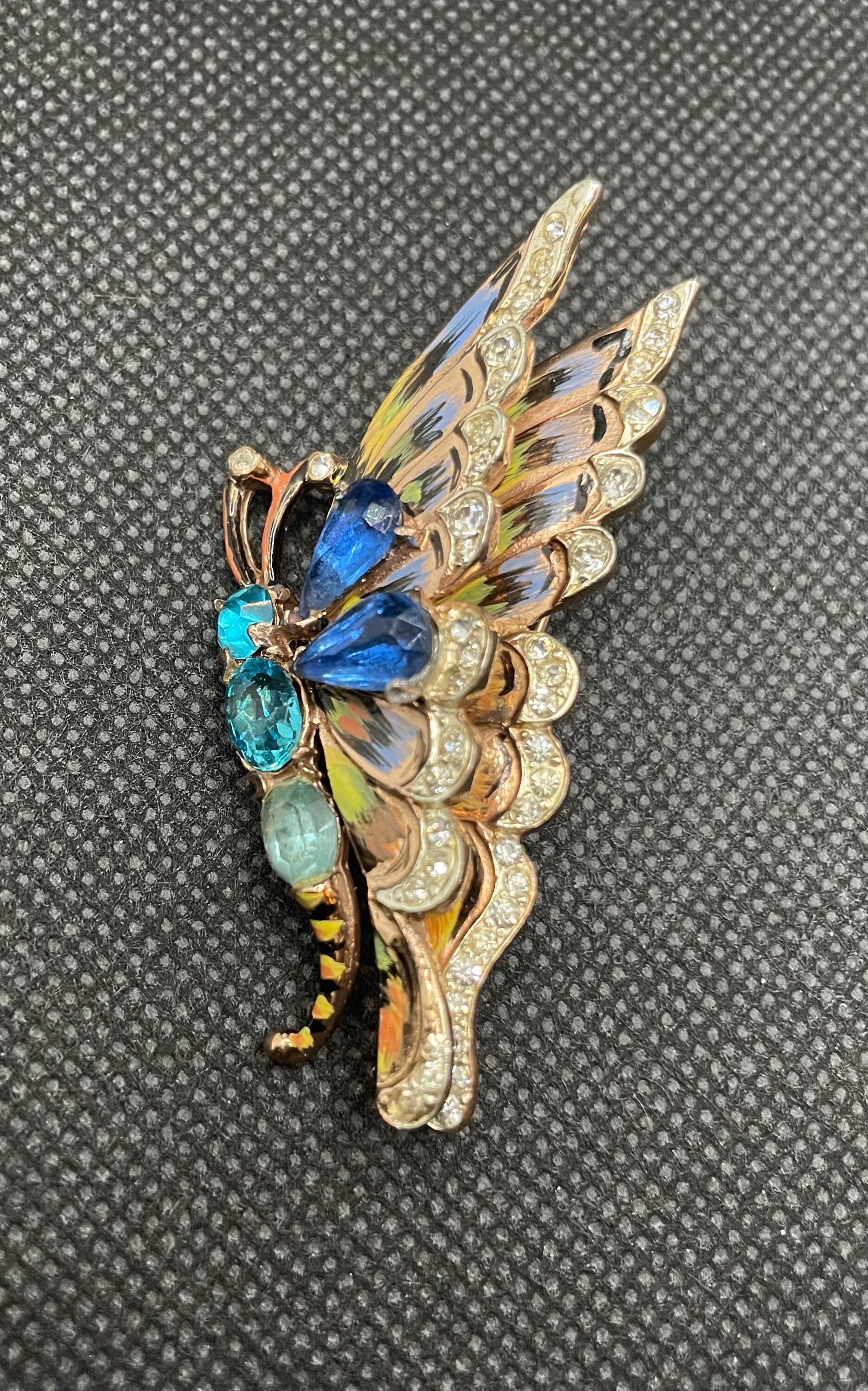 Rare Vintage Coro Craft Sterling Butterfly Pin Clip - Etsy