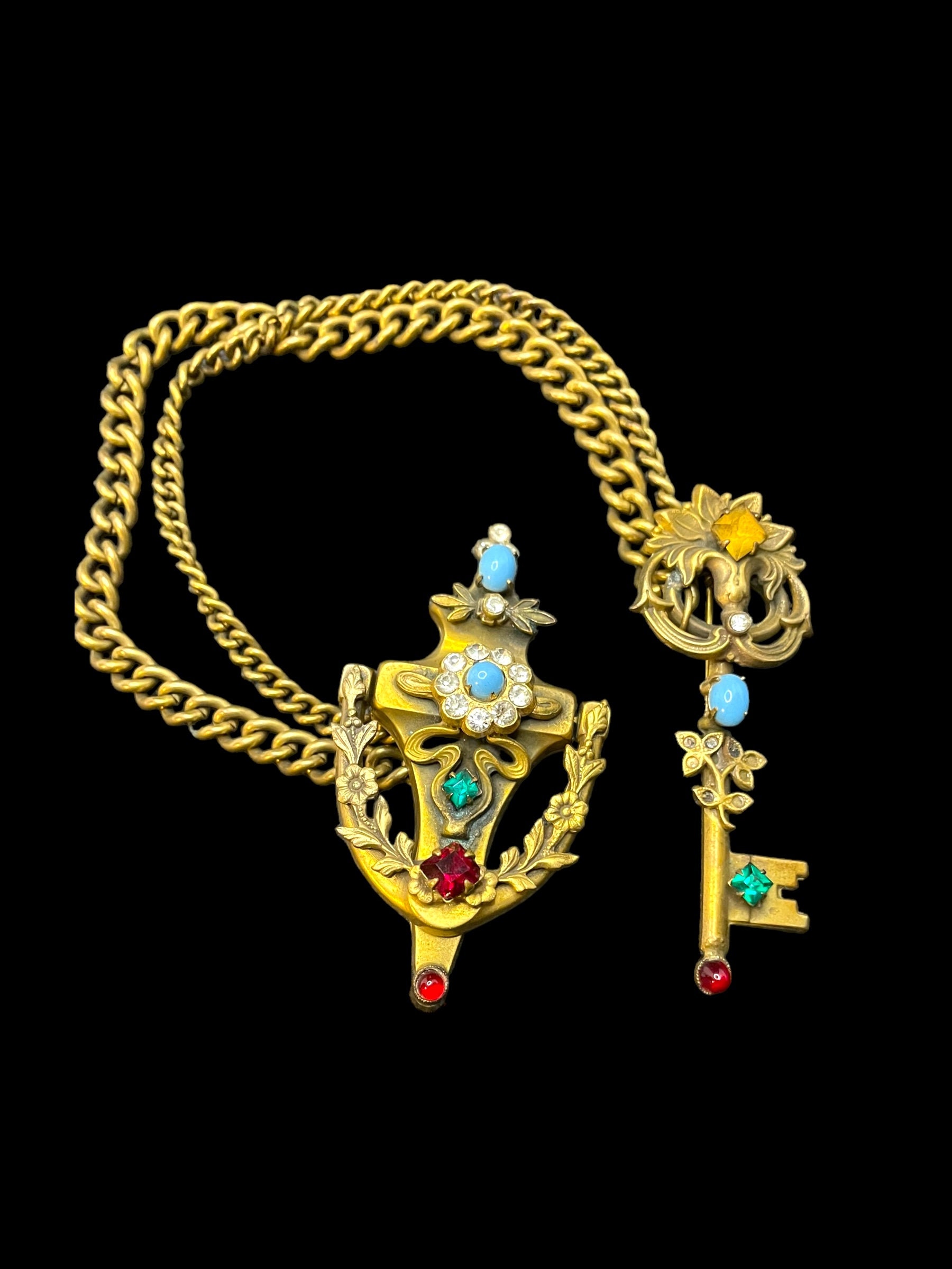 Rare Vintage Coro Door Knocker and Key Chatelaine - Etsy