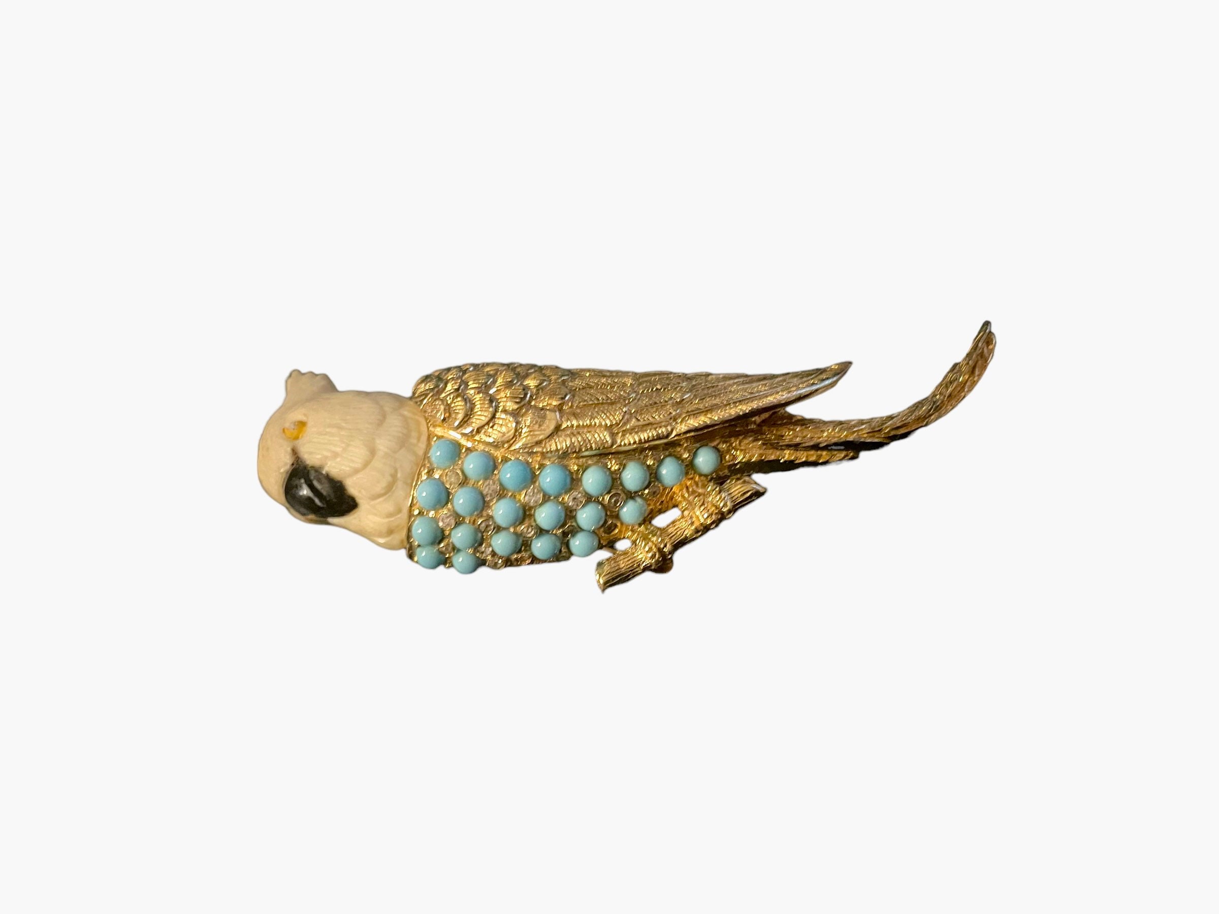 Vintage Nettie Rosenstein Bird of Paradise Bird Brooch Pin - Etsy