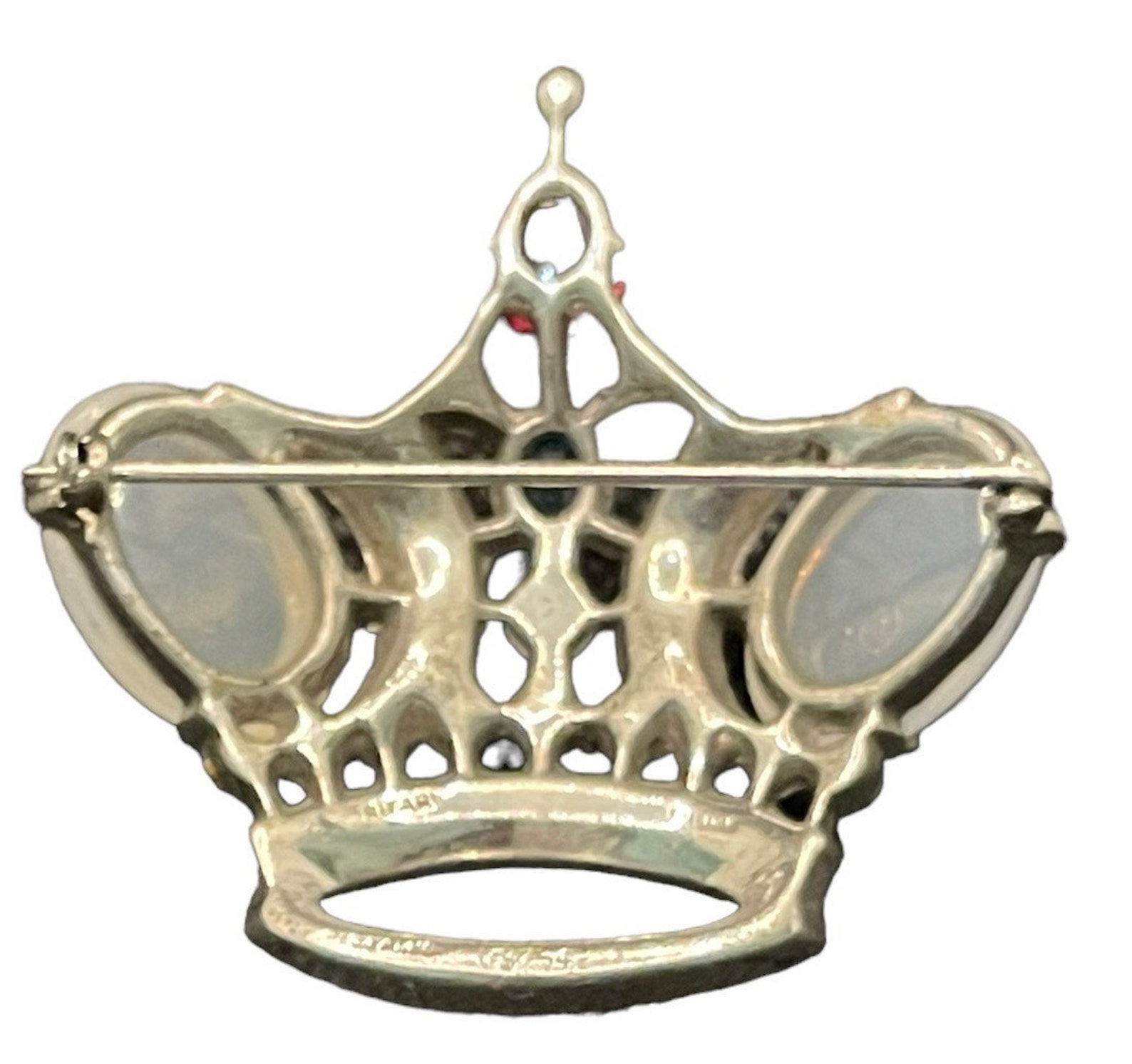 Trifari Jelly Belly Moonstone Crown Brooch, Sword and Matching Earrings ...