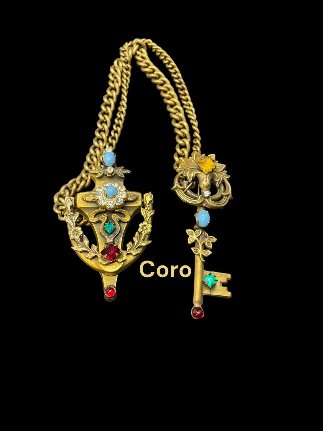 Rare Vintage Coro Door Knocker and Key Chatelaine - Etsy