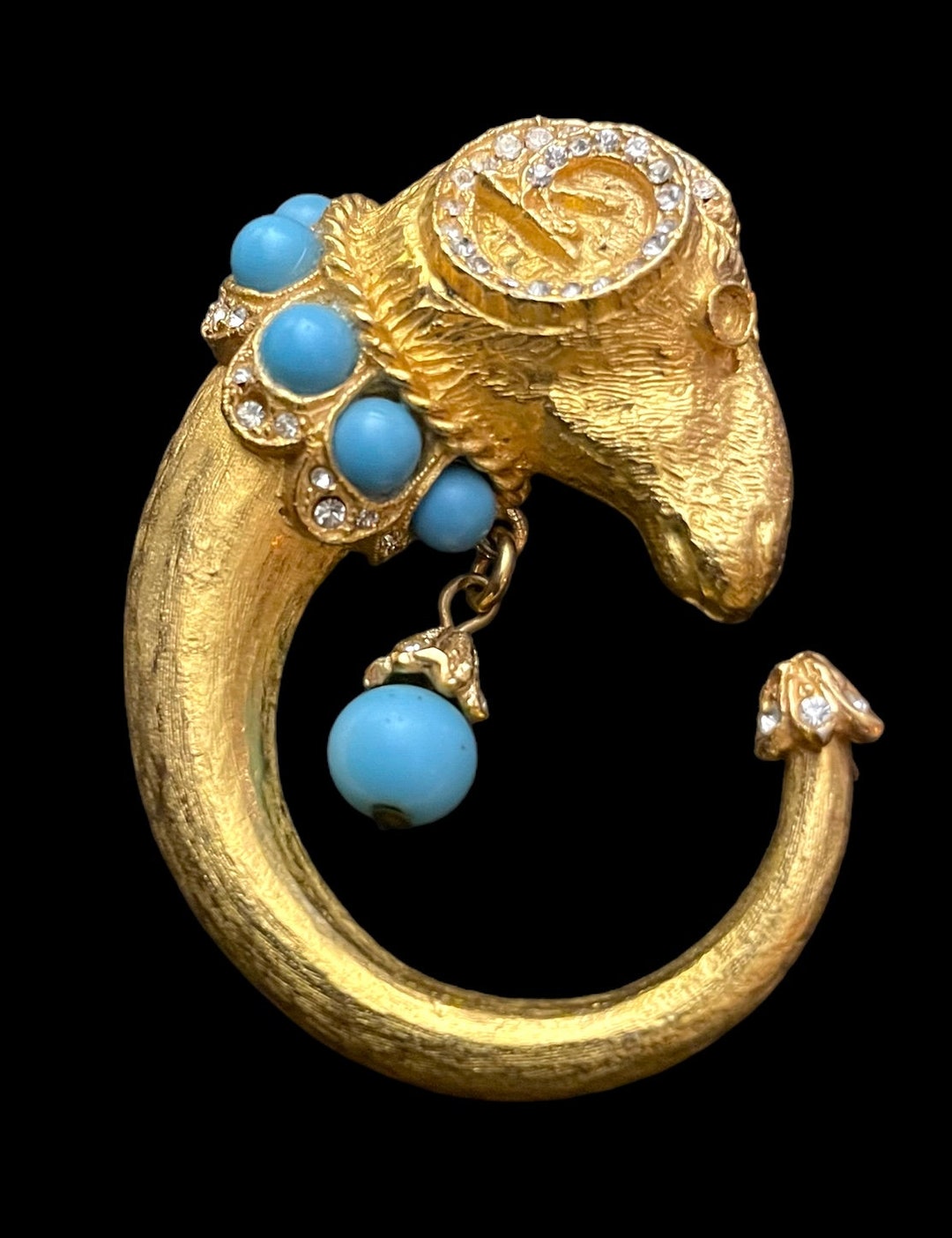 Vintage Cadoro Ram Brooch Pin - Etsy