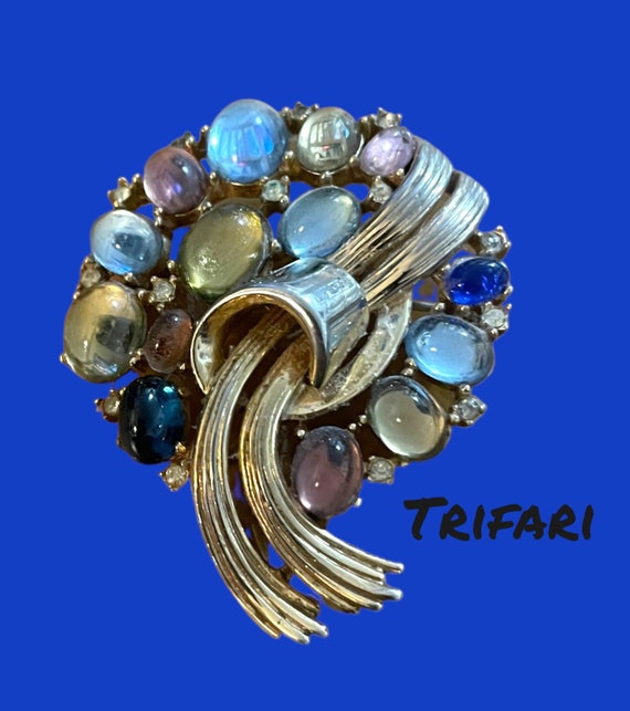 Rare Vintage Trifari Jelly Belly Reflection Jewels of… - Gem