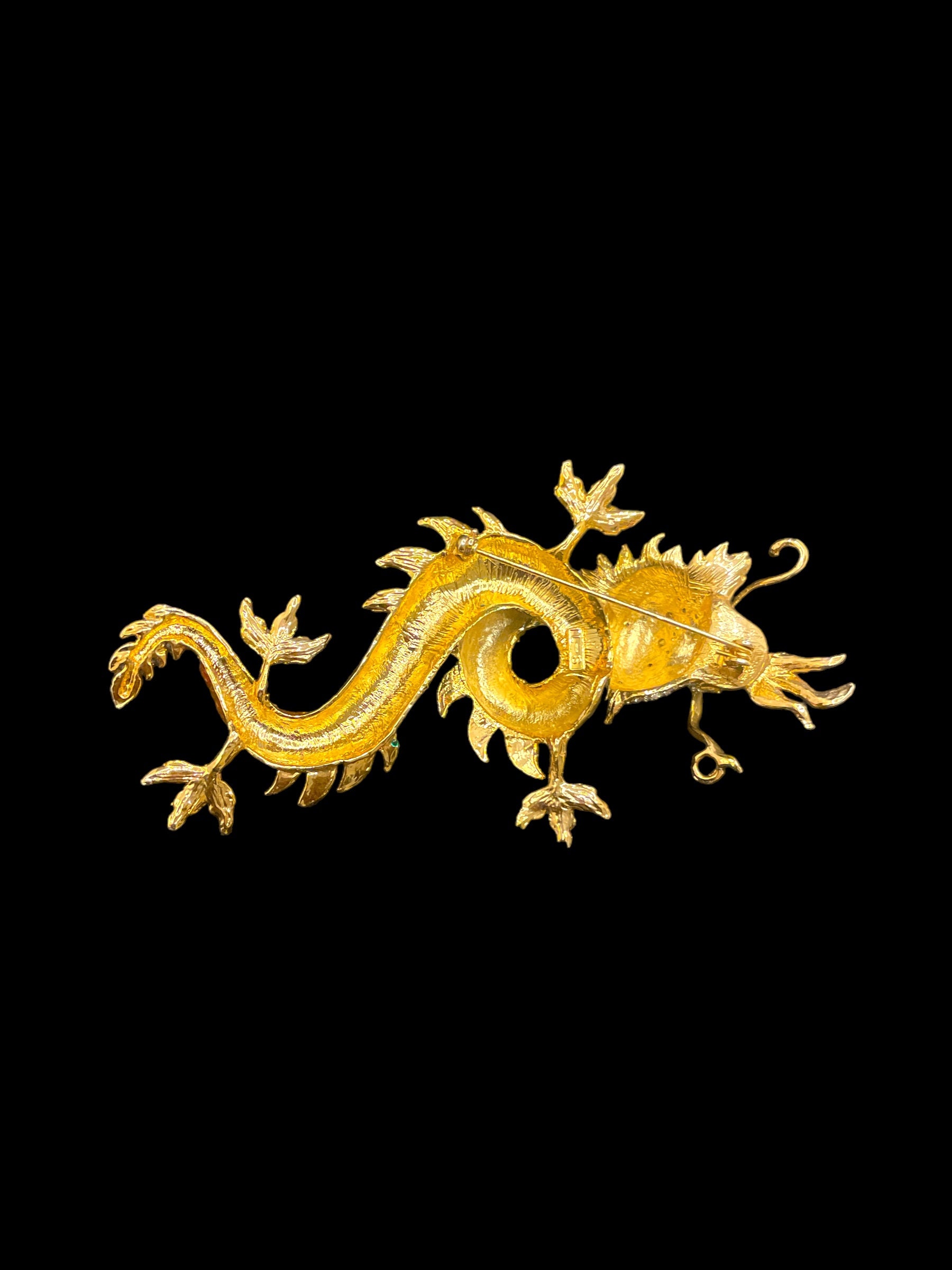 Vintage Dragon Brooch Pin - Etsy