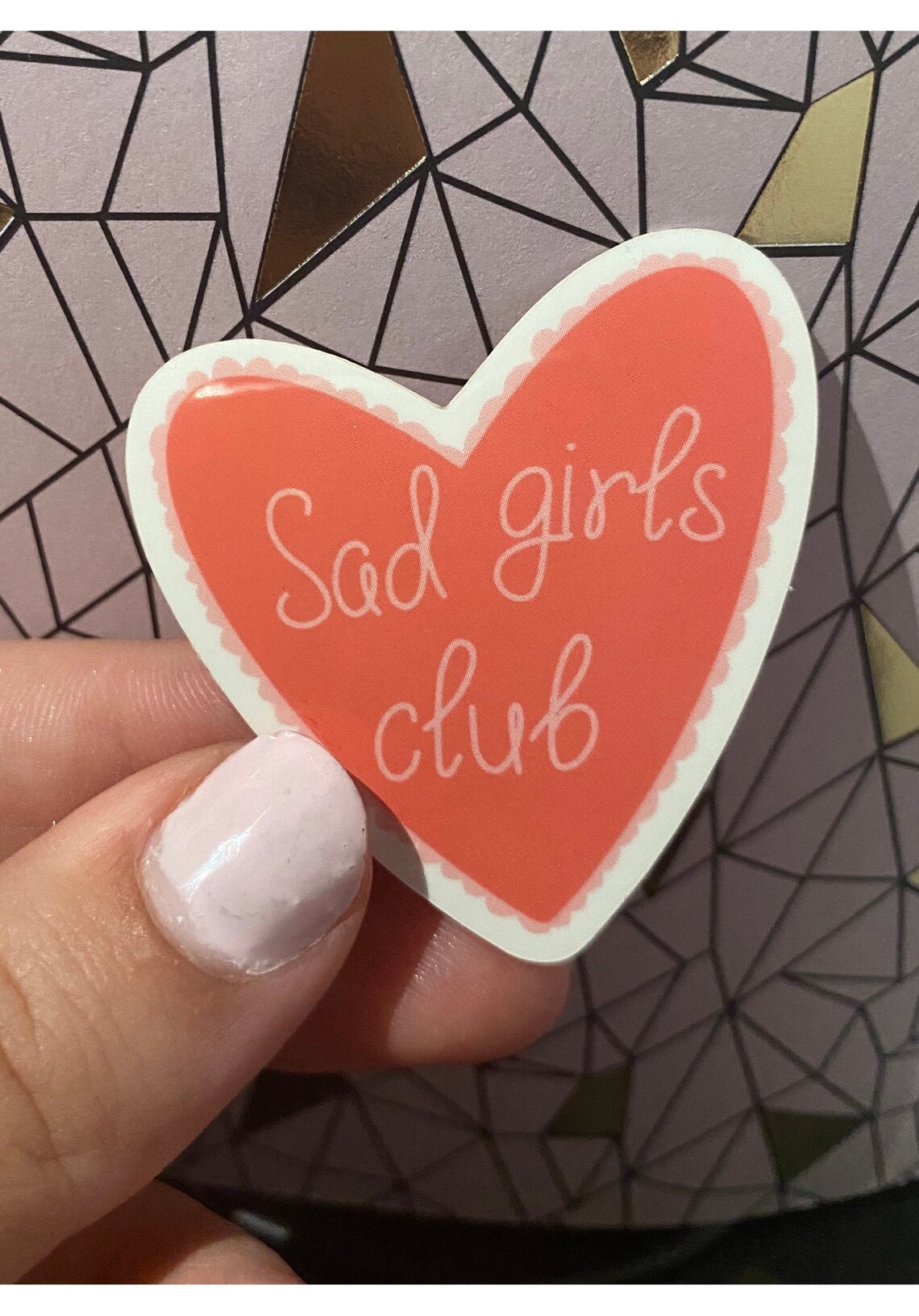 Sad Girls Club Waterproof Sticker Heart Sticker Girly Gifts | Etsy