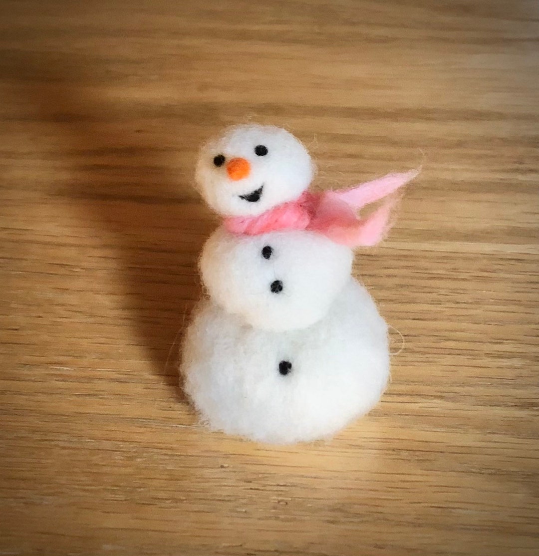 Needle Felted Snowmen - Etsy