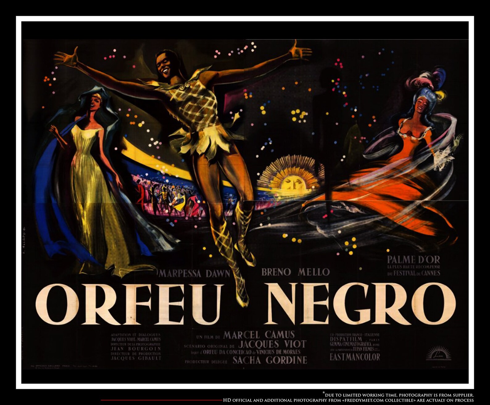 BLACK ORPHEUS Original Poster 1959 Marcel Camus 8x10 Ft French | Etsy