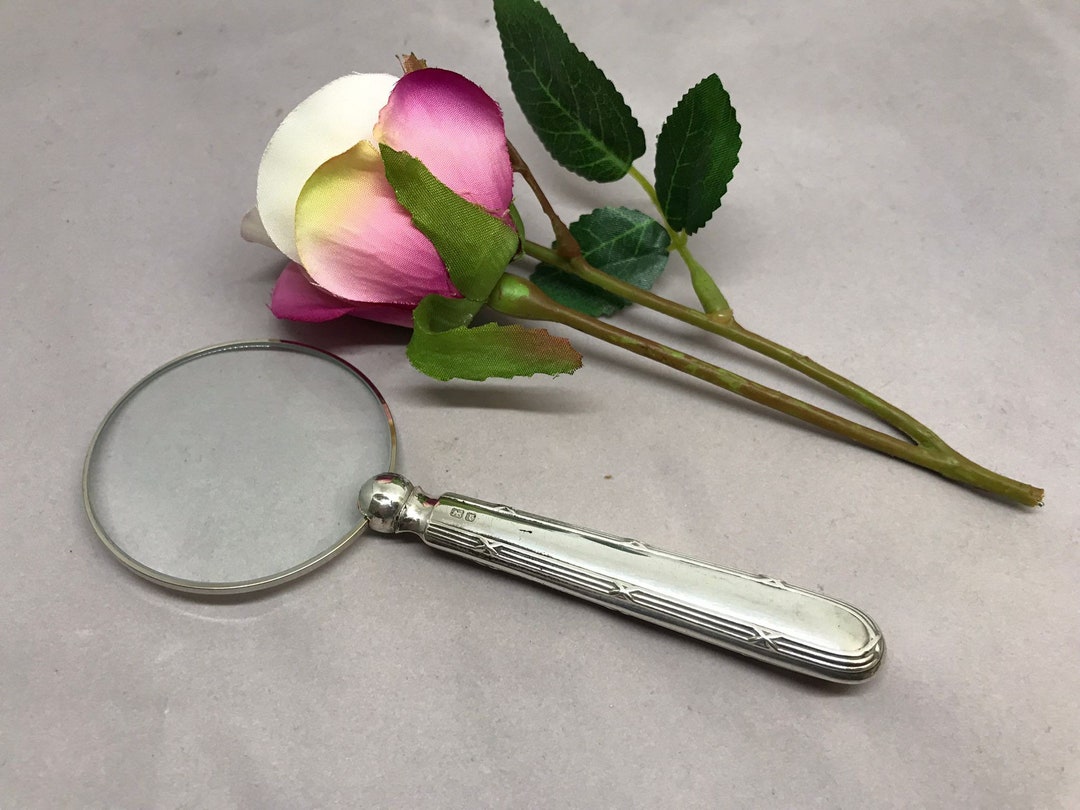 Antique, Sterling Silver Handle Magnifying Glass Hallmarked Sheffield ...