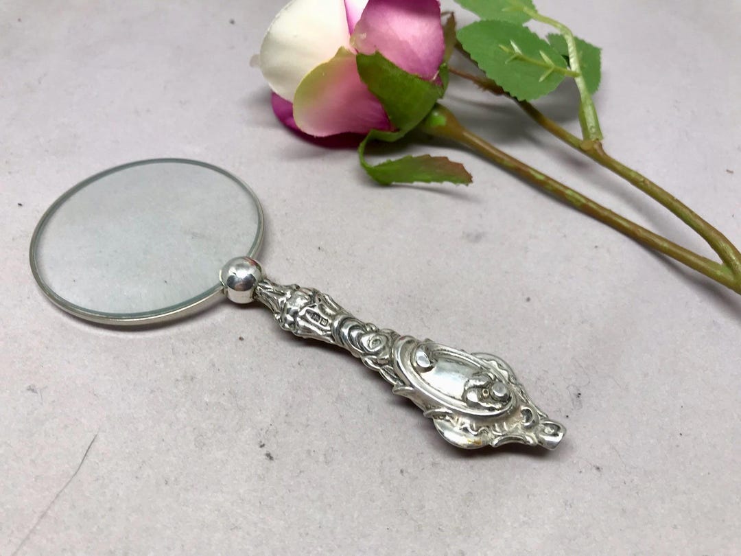 Antique, Sterling Silver Handle Magnifying Glass Hallmarked Birmingham ...