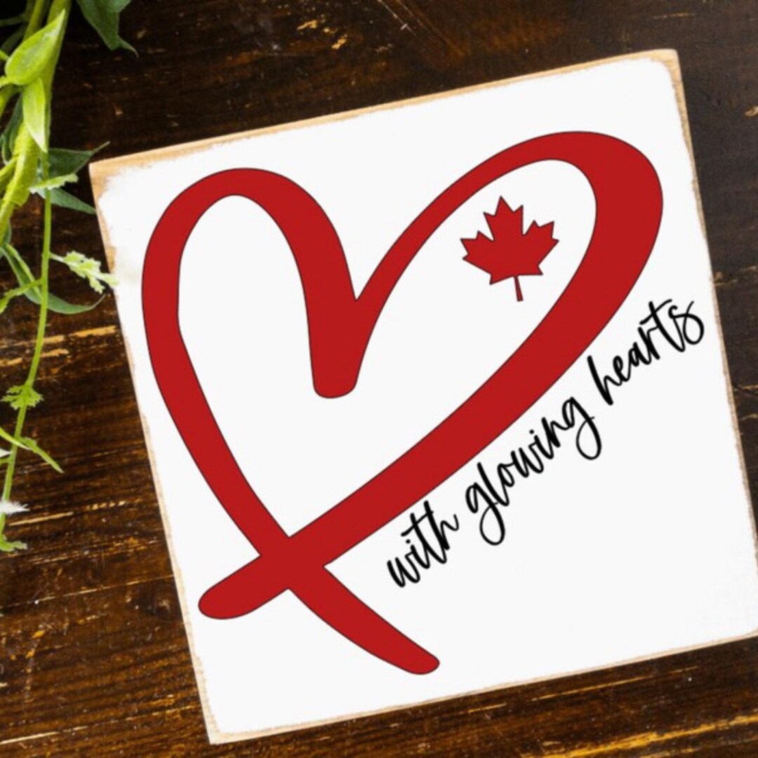 Canada Day Signs, Farmhouse Canada Signs, Proud Canadian, With Glowing ...