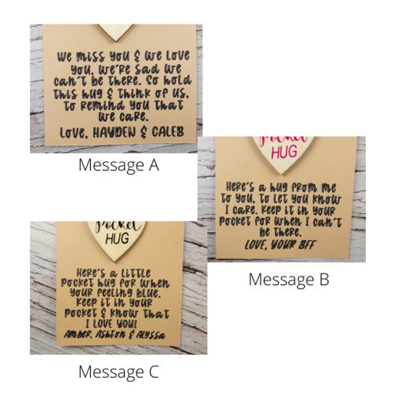 Pocket Hug Token Send a Pocket Hug Thinking of You Little - Etsy