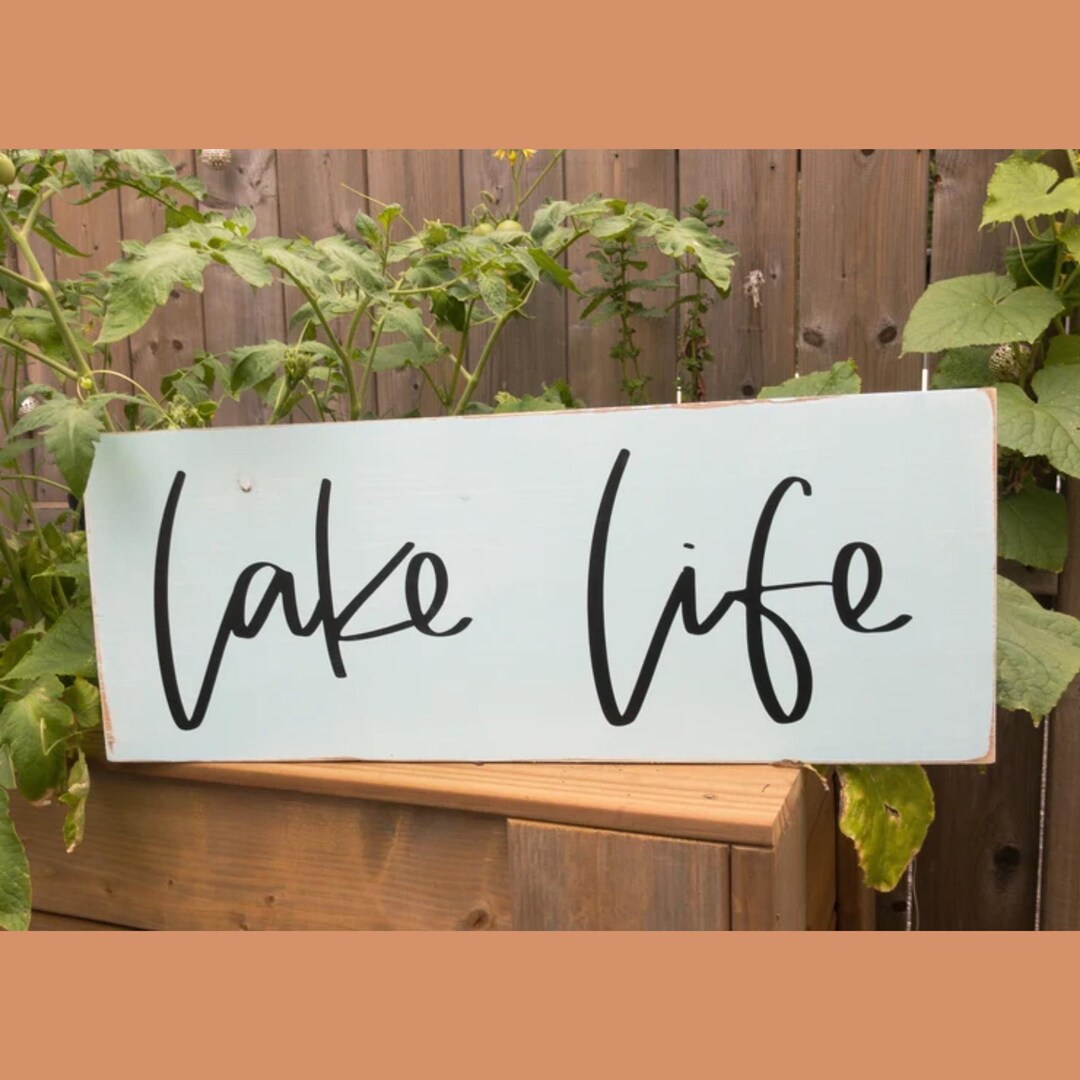 Lake Life Sign, Cottage Sign, Cottage Decor, Lakehouse Decor, Cottage ...