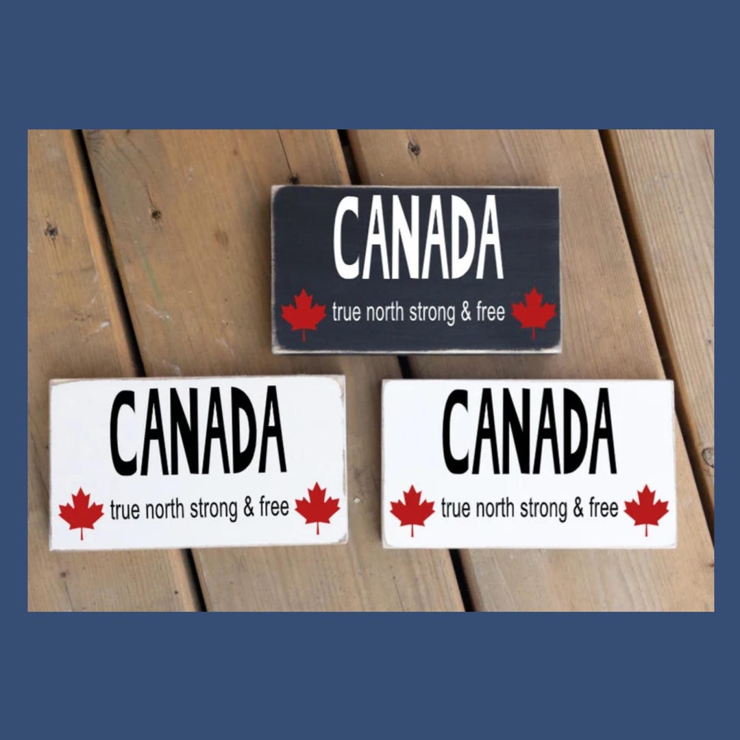Canada Day Signs Canadian Themed Decor Proud Canadian Canada Day ...
